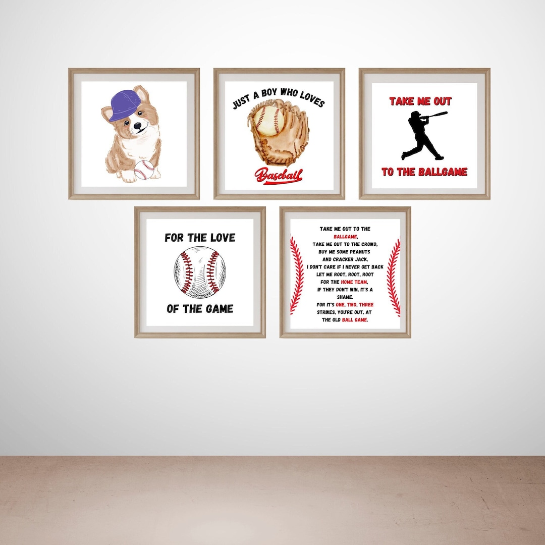 Printable Baseball Wall Decor Boy Bedroom Decor Playroom Digital Art ...