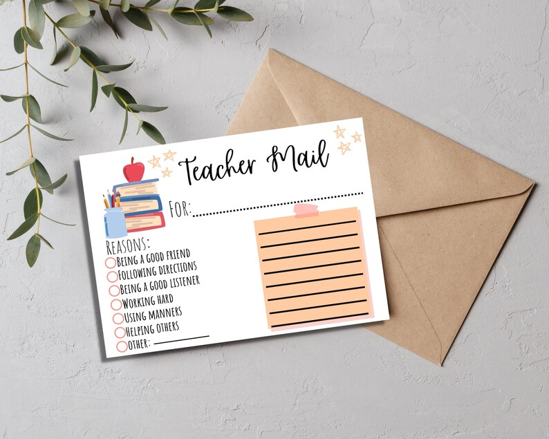 Teacher Mail Kindergarten Brag Card for Preschool Note From Teacher ...