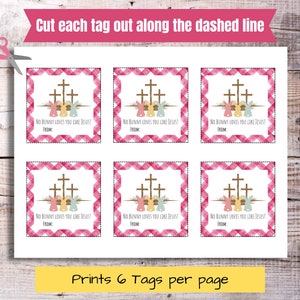 Easter Gift Tag Printable Easter Tag Christian Easter Gift Tag for ...