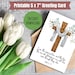 Religious Easter Card Printable Easter Cross Greeting Card Christian ...