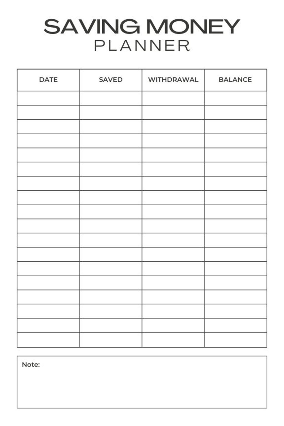 Savings Tracker Printable, Savings Challenge, Money Saving Challenge ...