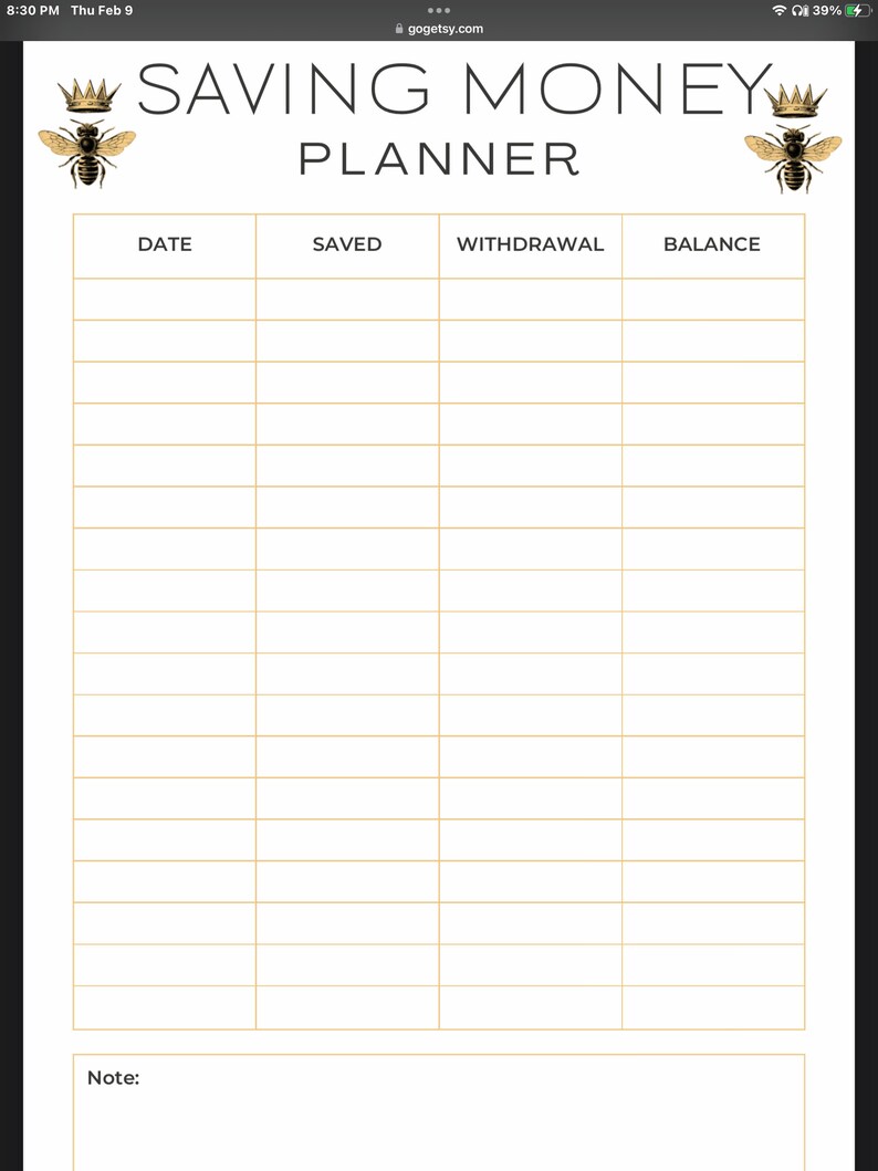 Savings Tracker Printable, Savings Challenge, Money Saving Challenge ...