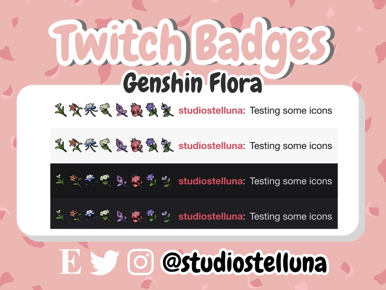 Genshin Impact Flora Sub Badges for Streaming - Twitch, Discord ...