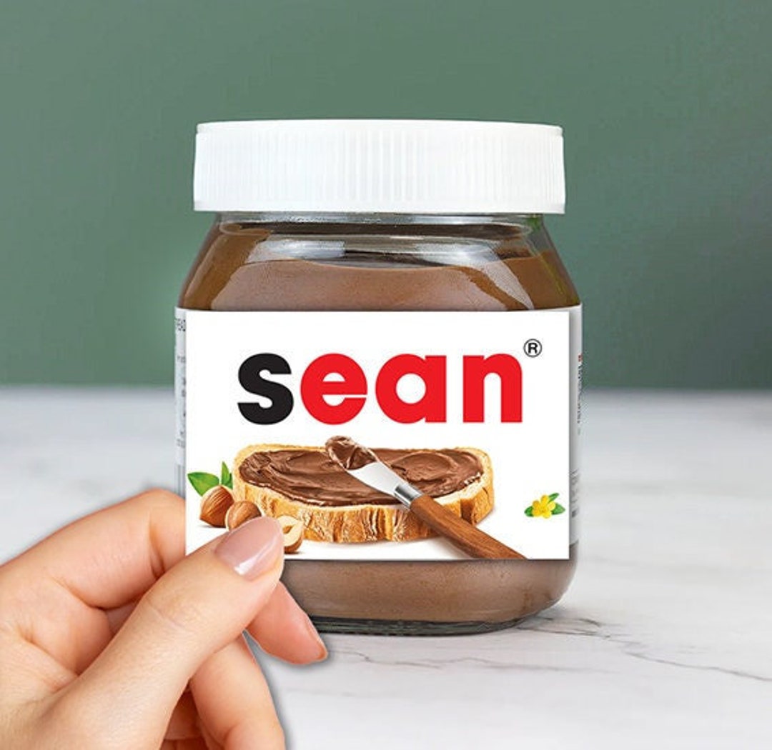 Personalised Chocolate Spread Label Vinyl Sticker, Funny Novelty Gift ...
