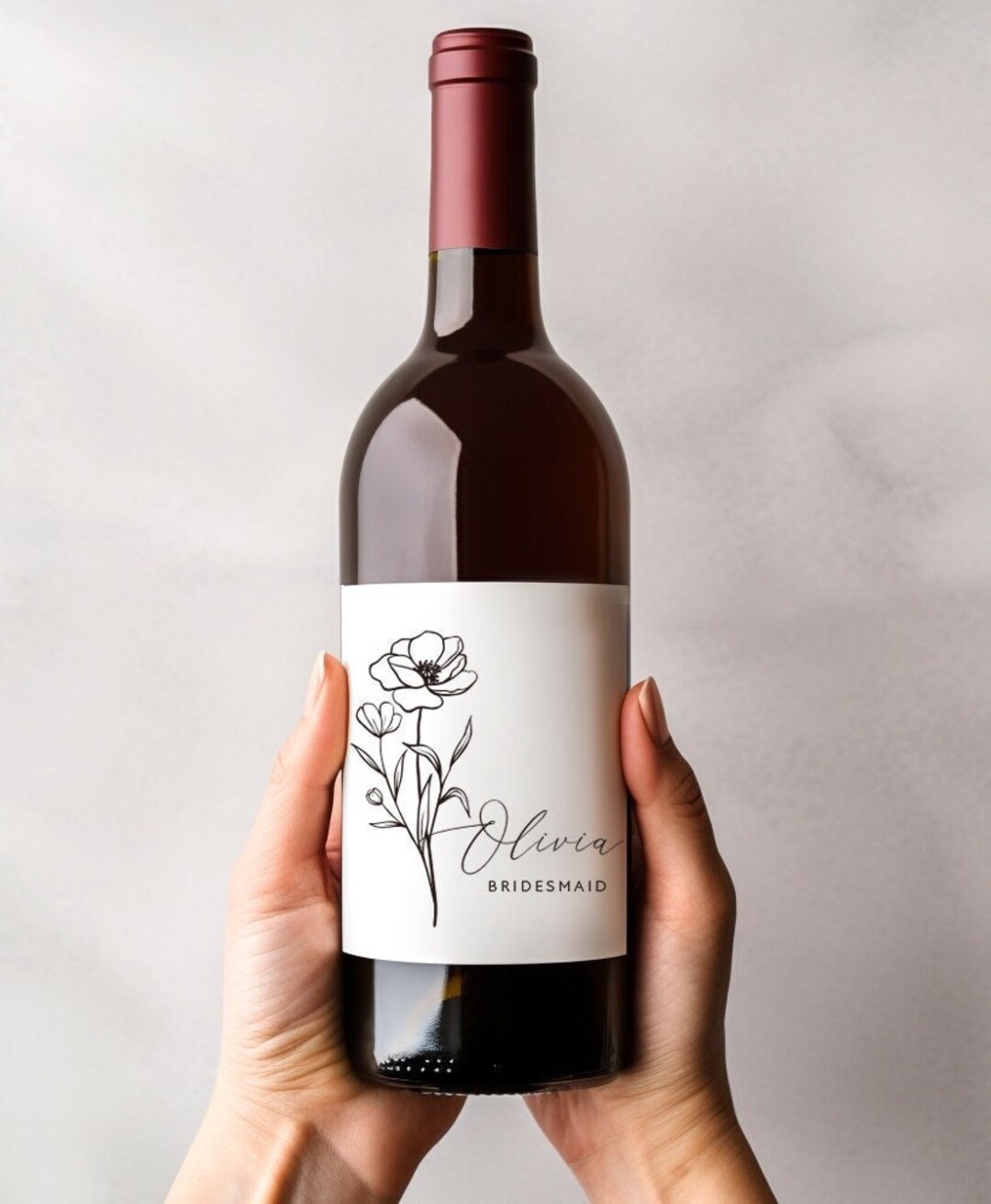 Bridesmaid Proposal Wine Label, Maid of Honor Label, Personalized Wine ...