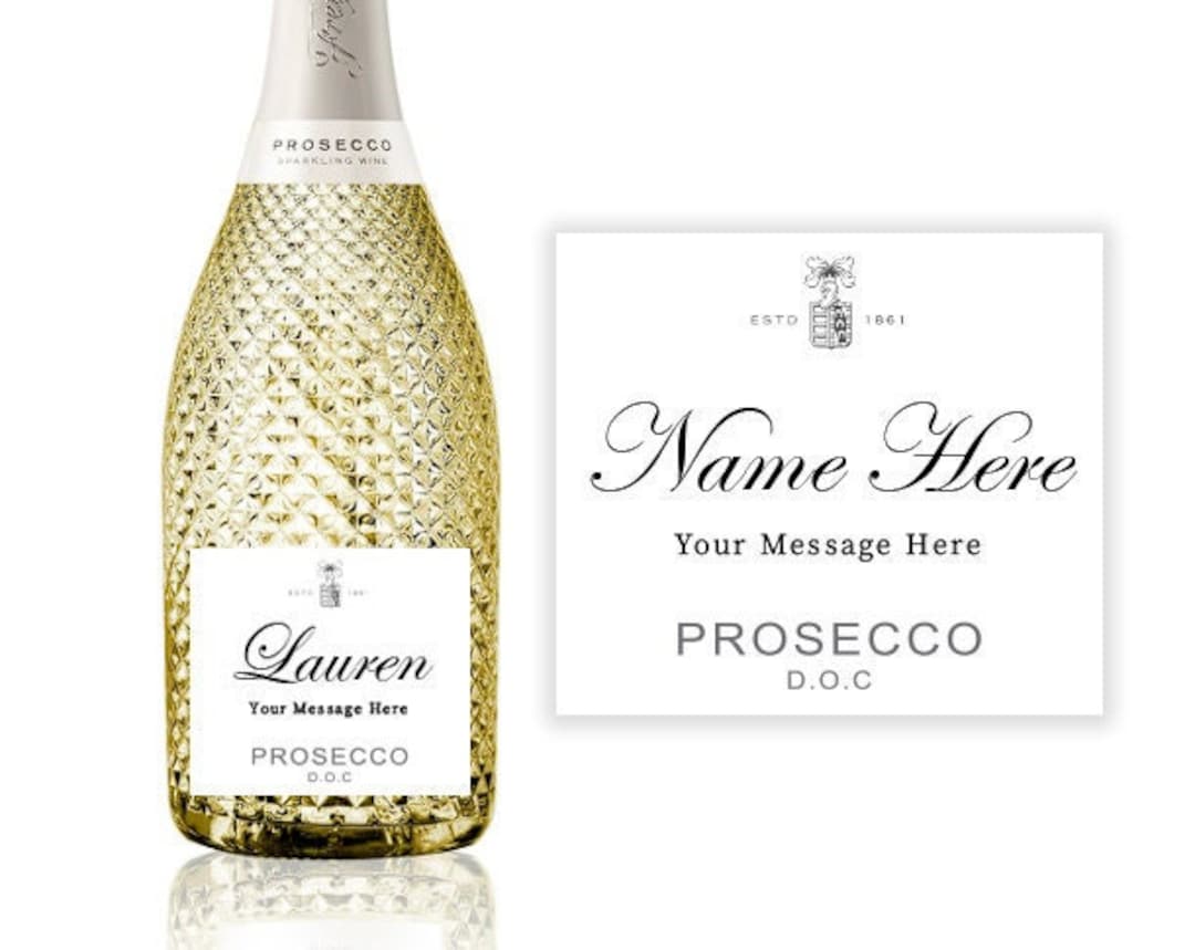 Custom Prosecco Champagne Label, Custom Birthday, Christmas, Sweet Gift ...