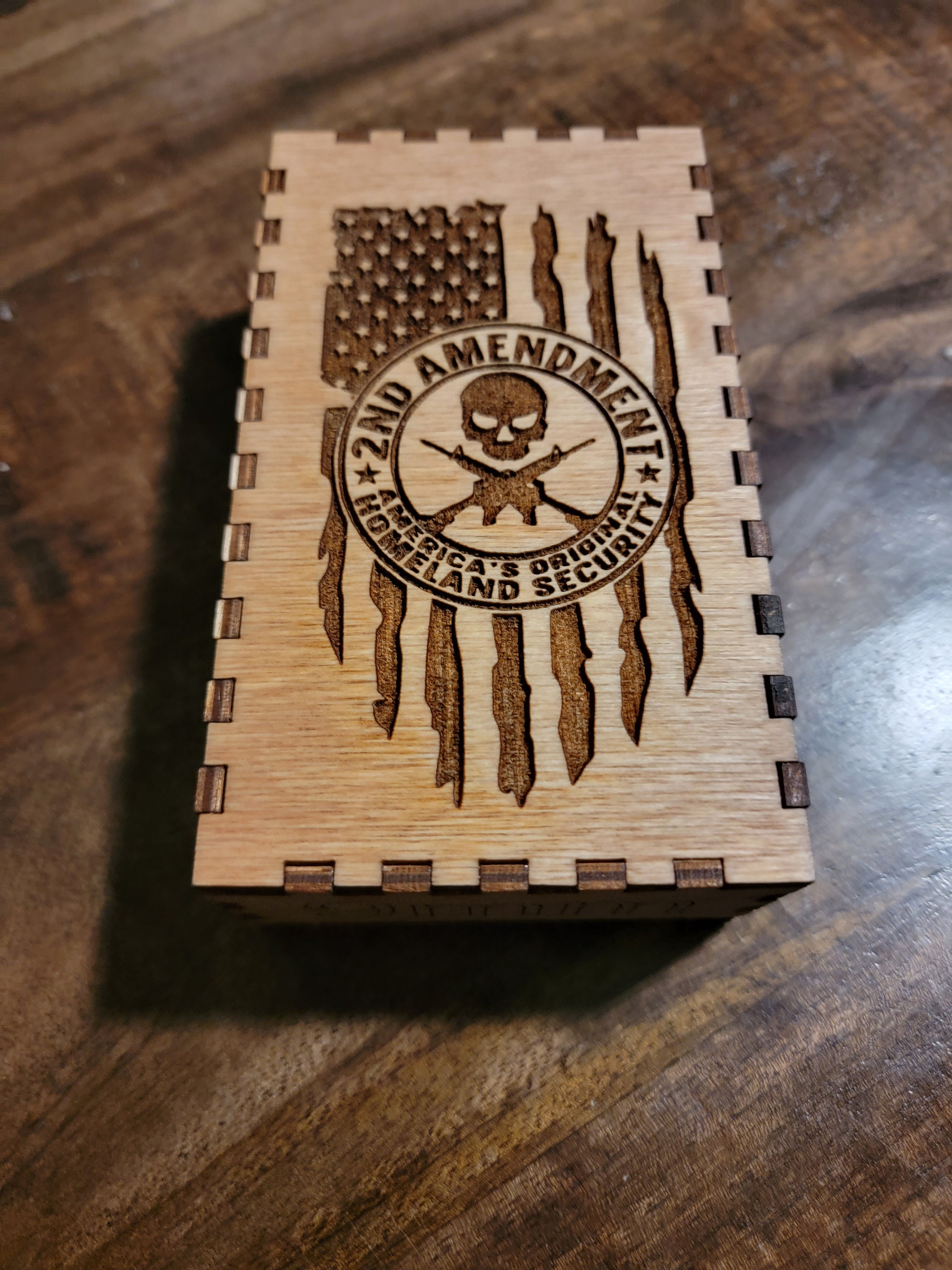Custom Made 9mm Wood Ammo Box. Great Gift for Fathers Day, Shooter ...