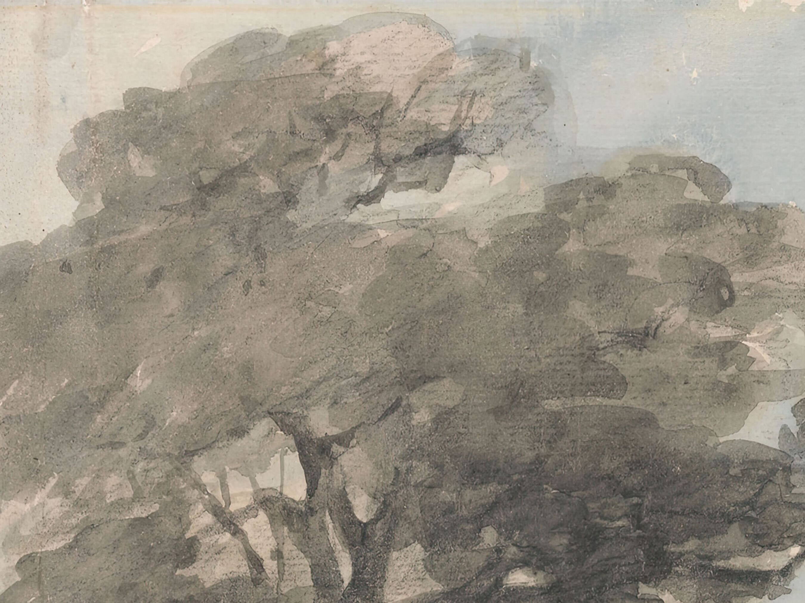 Muted Green Landscape Art Print Riverside Painting Soft - Etsy