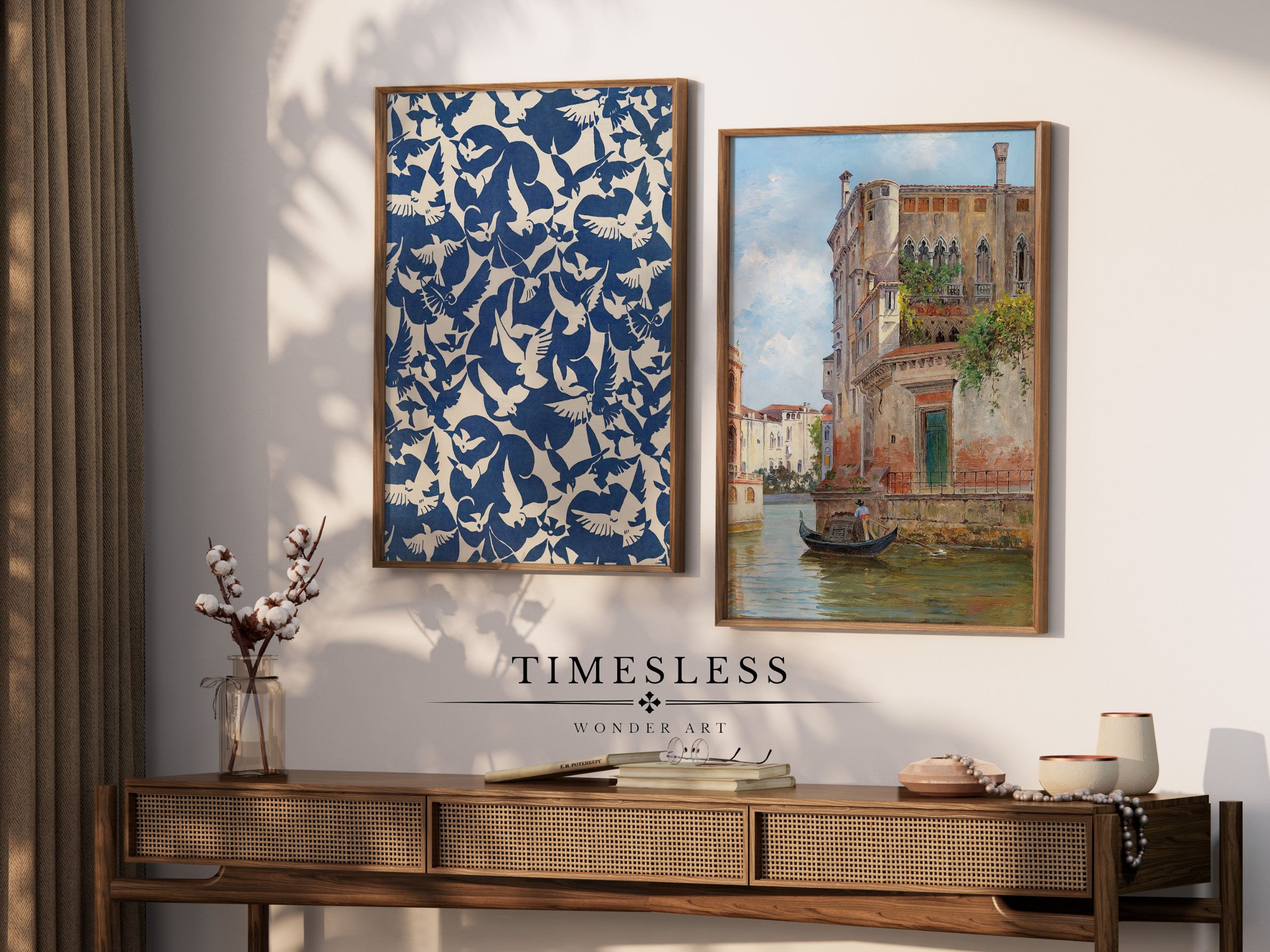 Printable Vintage Gallery Wall Art SET Antique Country Prints Pattren ...