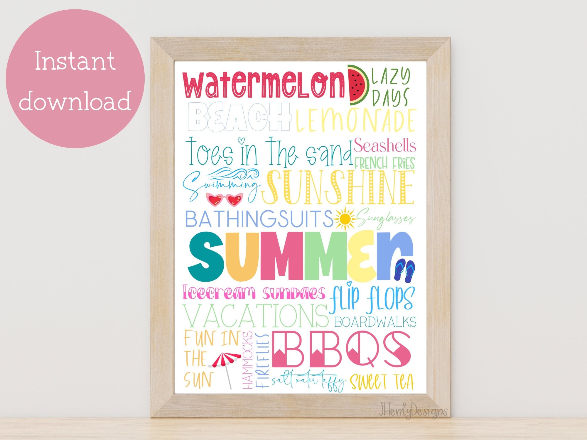 Summer Subway Art Printables