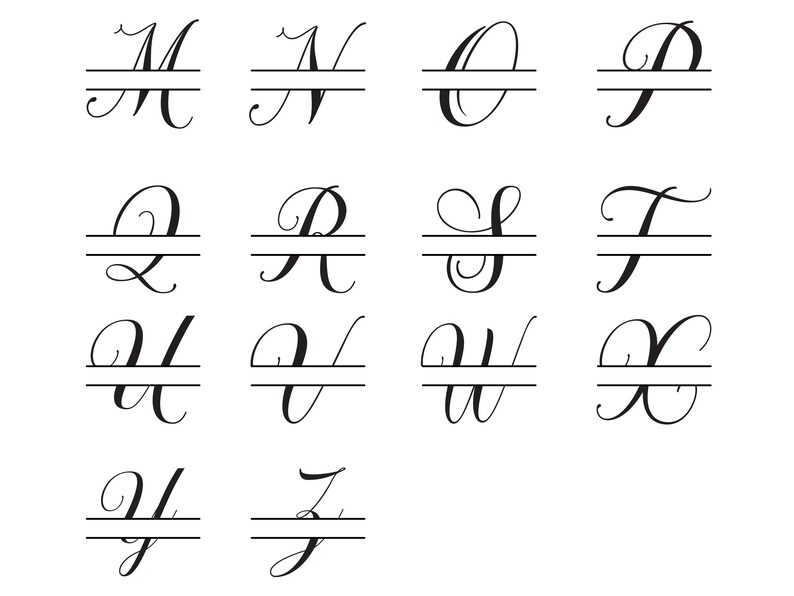 Monogram SVG Bundle 4 Monogram Alphabets Monogram Letters - Etsy