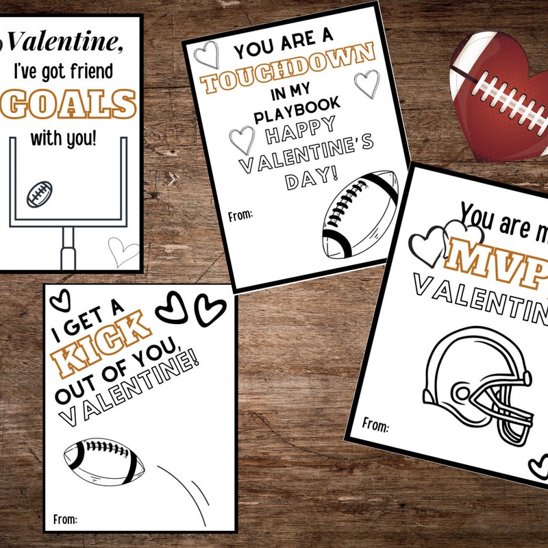 Football Valentine - Etsy