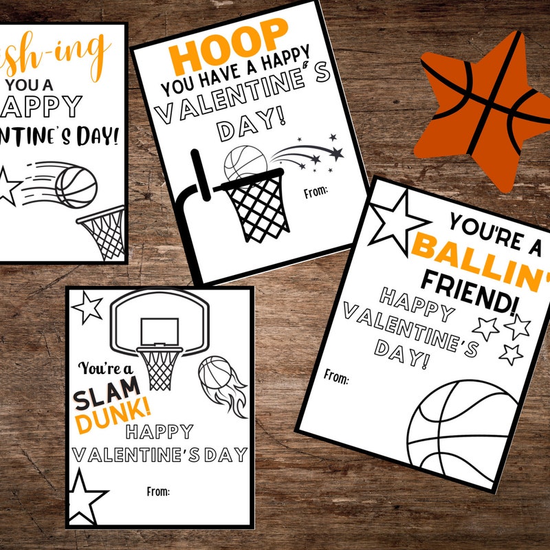 Basketball Valentine - Etsy