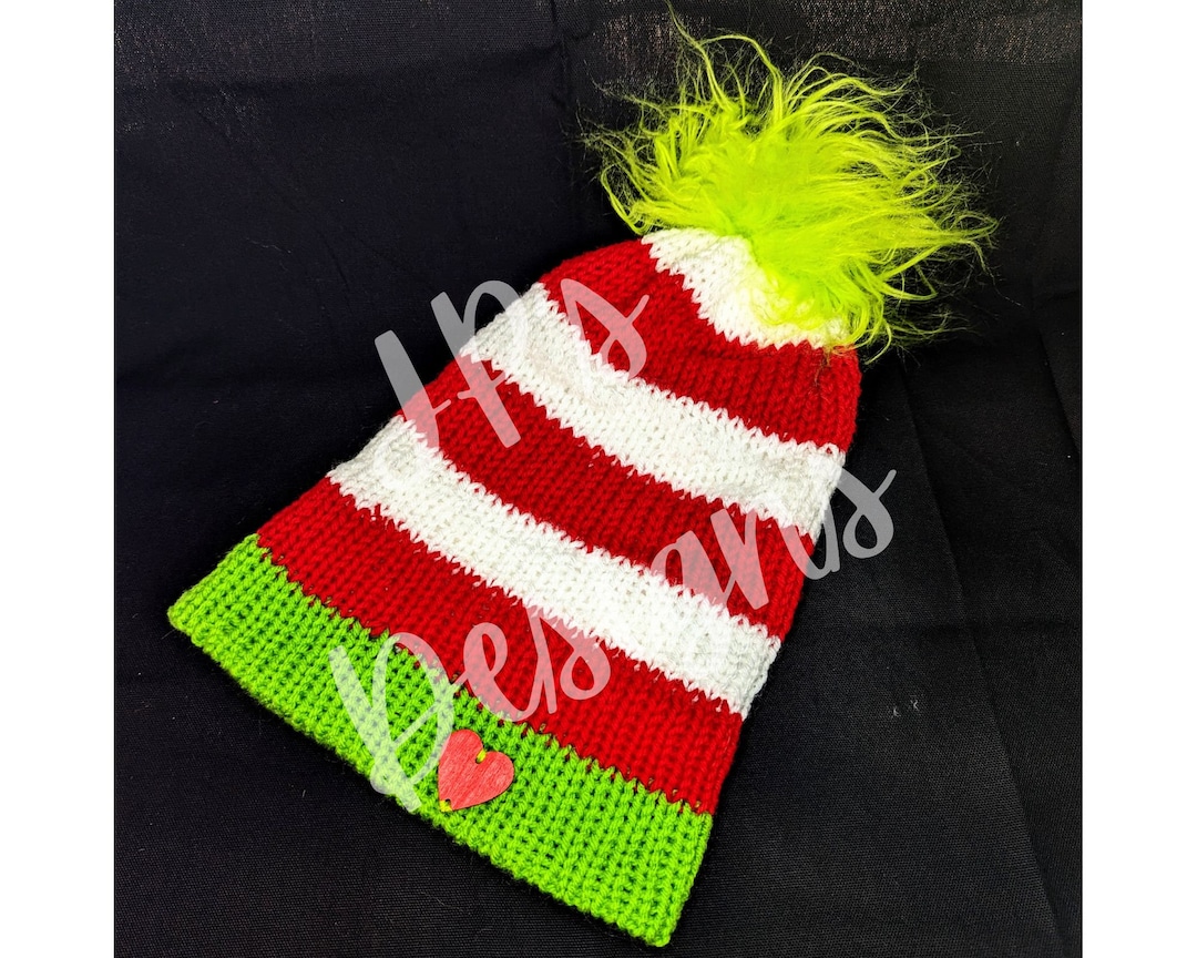 The Grinch Inspired Knitting Machine Hat Pattern - Etsy