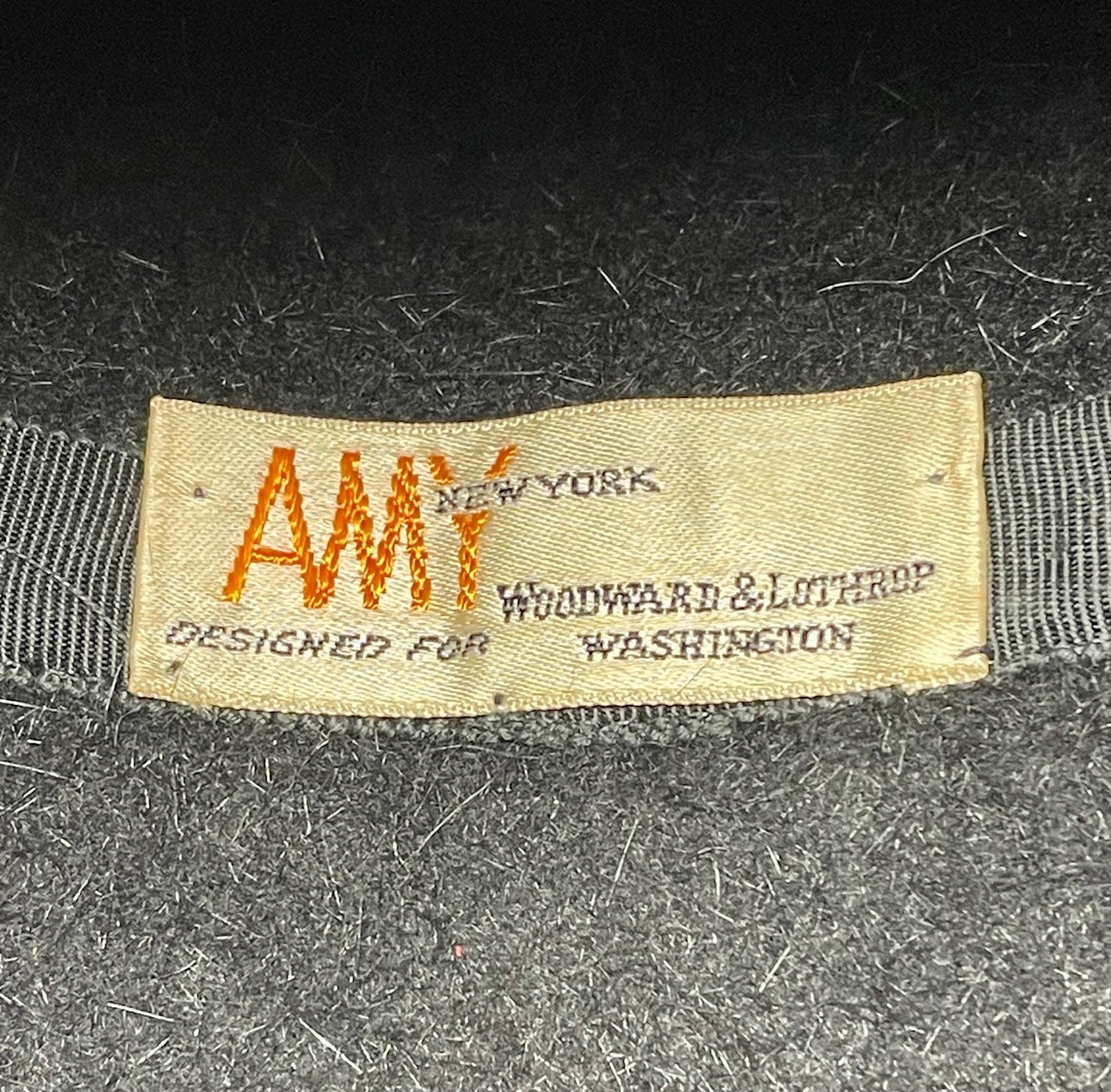 Vintage Black Bucket AMY New York Hat Designed for Woodward & Lathrop ...