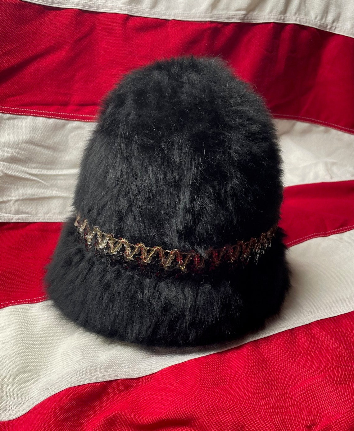 Vintage Black Bucket AMY New York Hat Designed for Woodward & Lathrop ...