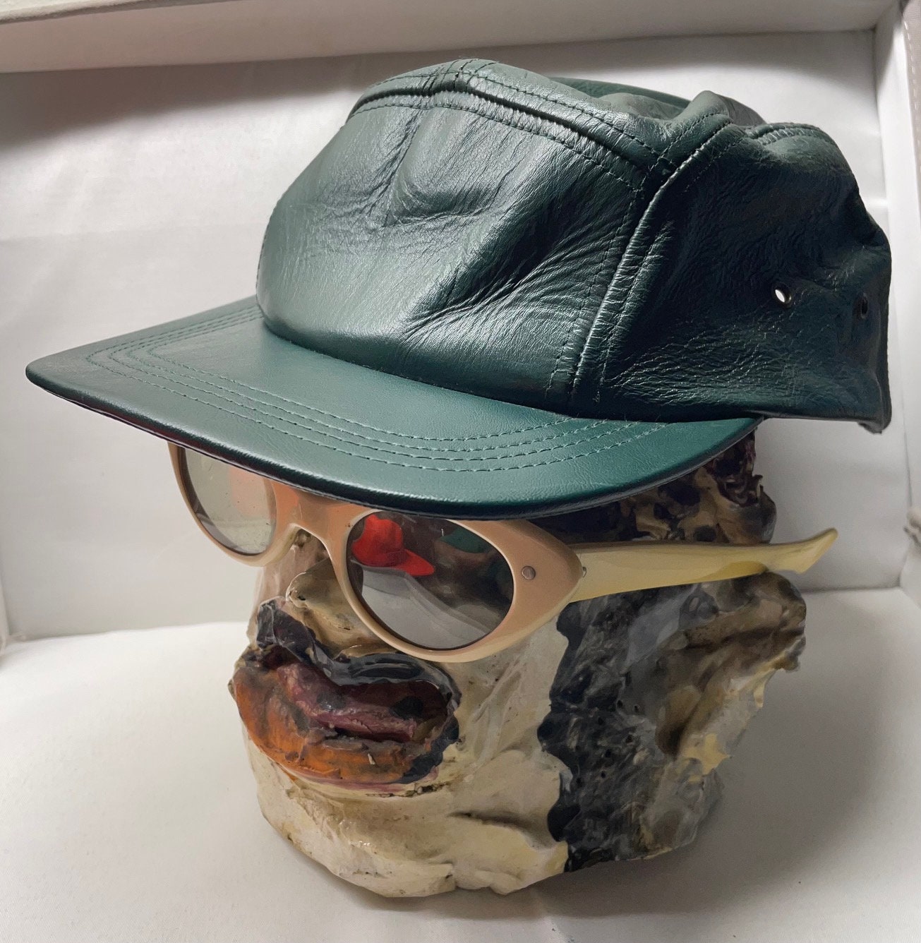 Olive and Pique Leather Hat OSFM - Etsy