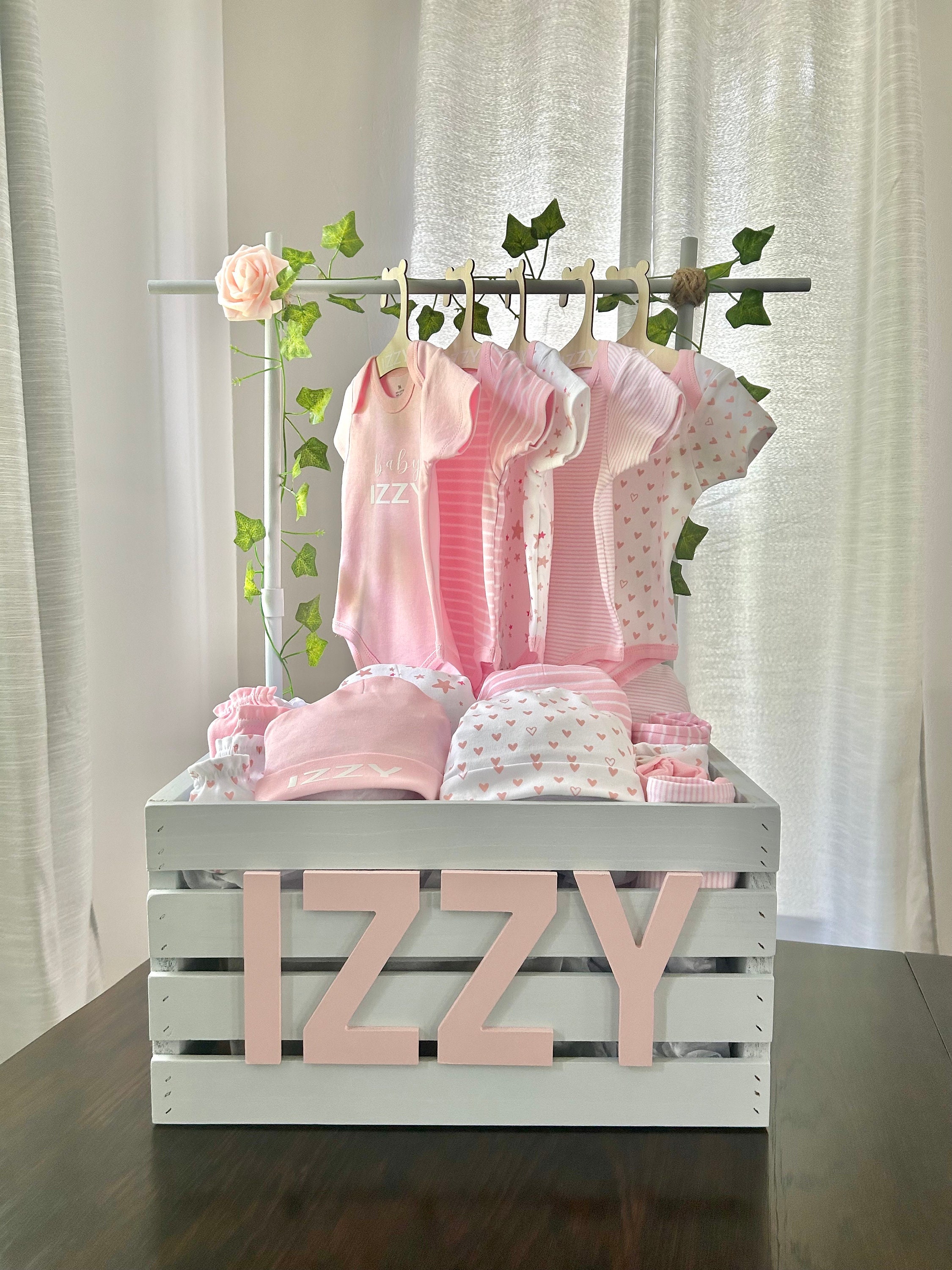 Baby Bundle Gift: Custom Baby Rack Crate Baby Crate Baby - Etsy