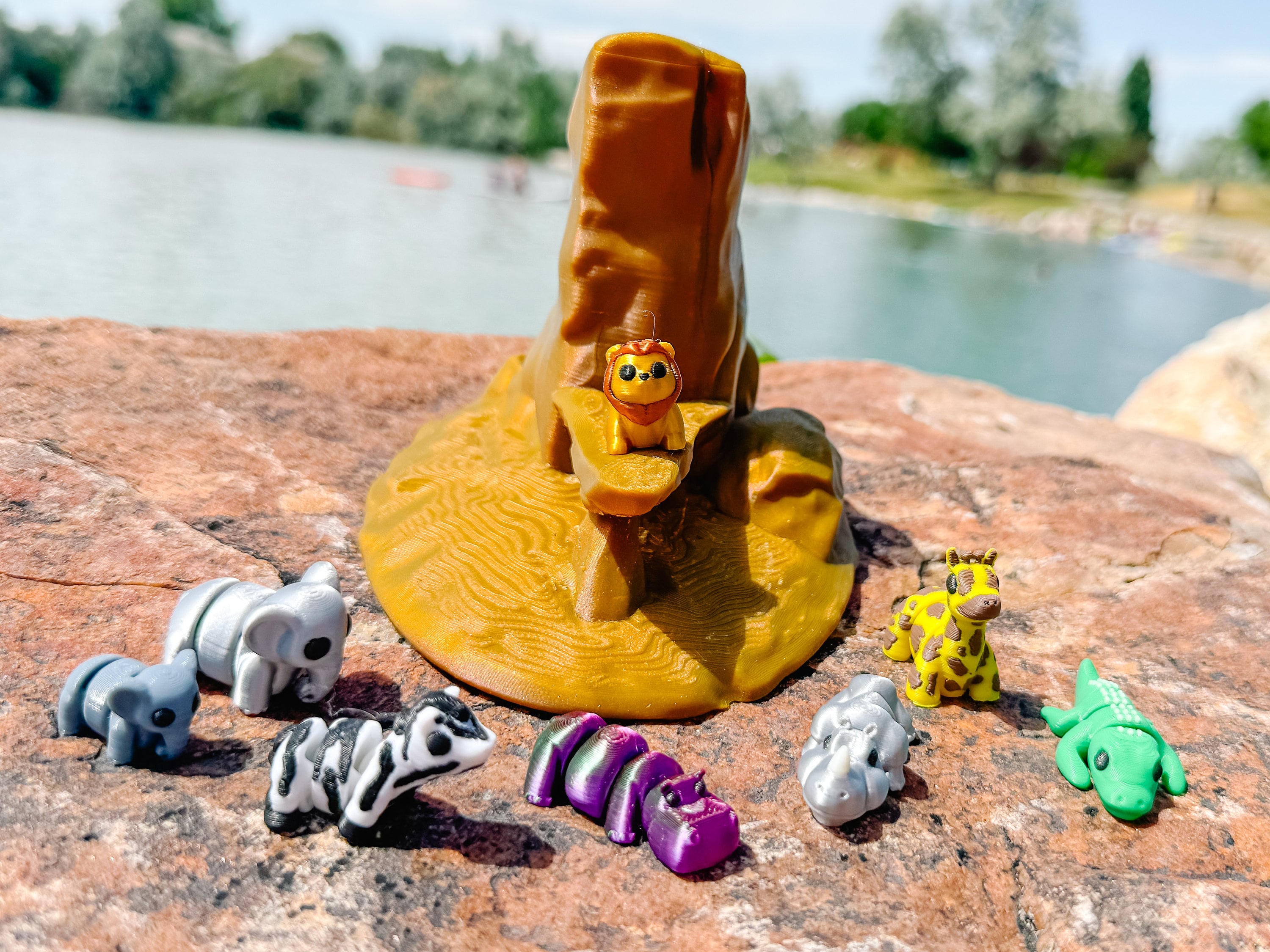 Mini African Savanna Animal Playset - Etsy
