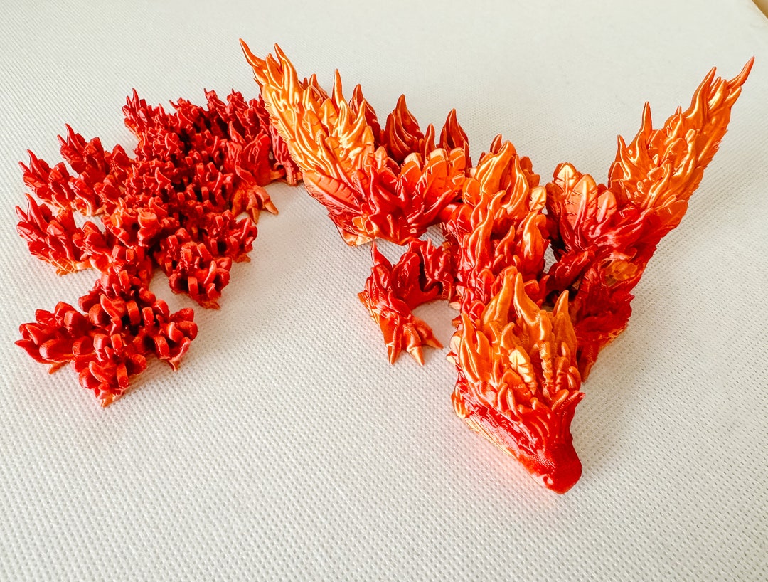 Phoenix Dragon | Multicolor | Articulated Dragon | Long Dragon | 3D ...
