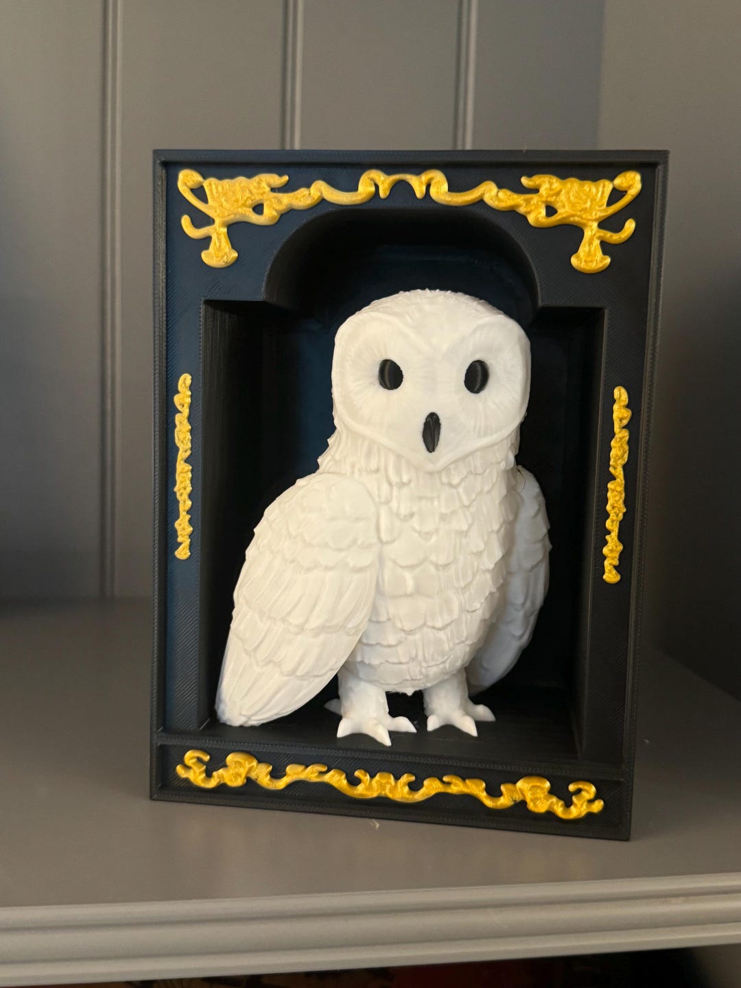 Owl Book Nook | Wizard Inspired Book Nooks | Owl | Messenger Owl | Book ...