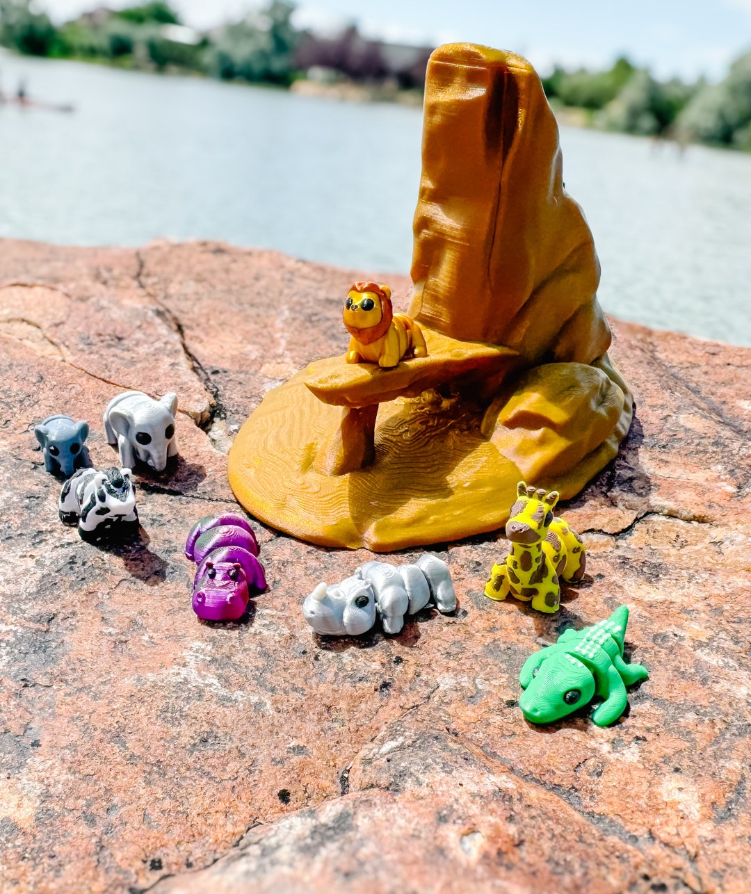 Mini Savanna Playset | African Savanna Animals | Playset | 3D Printed ...