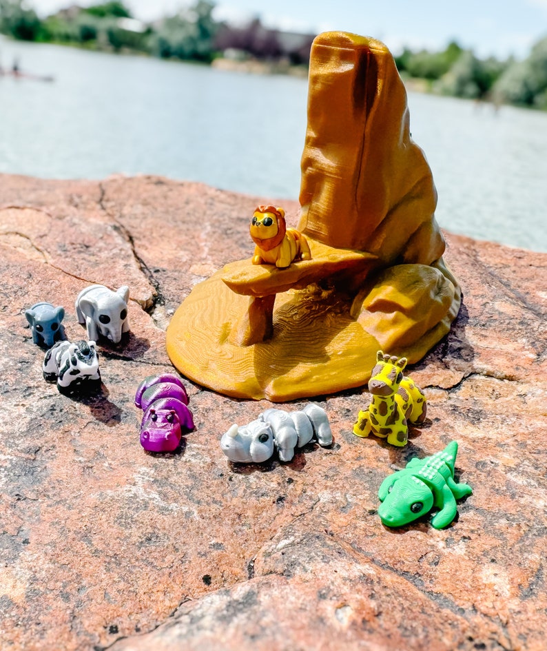 Mini African Savanna Animal Playset - Etsy