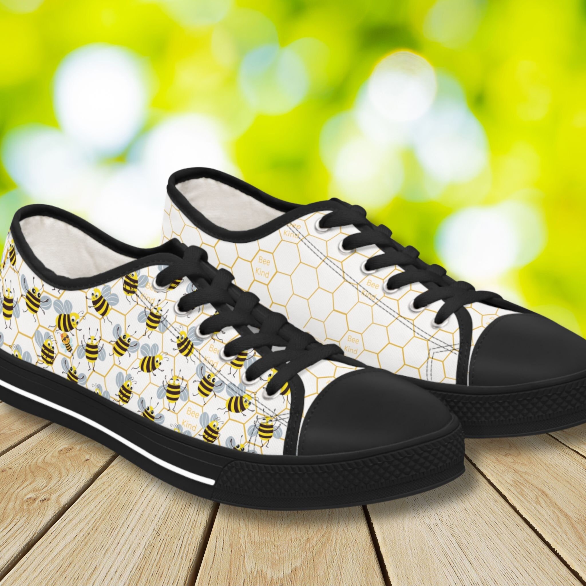 Sneakers Bee Kind Gardening Tennis Women's Low Top Bee Shoes Gardening ...