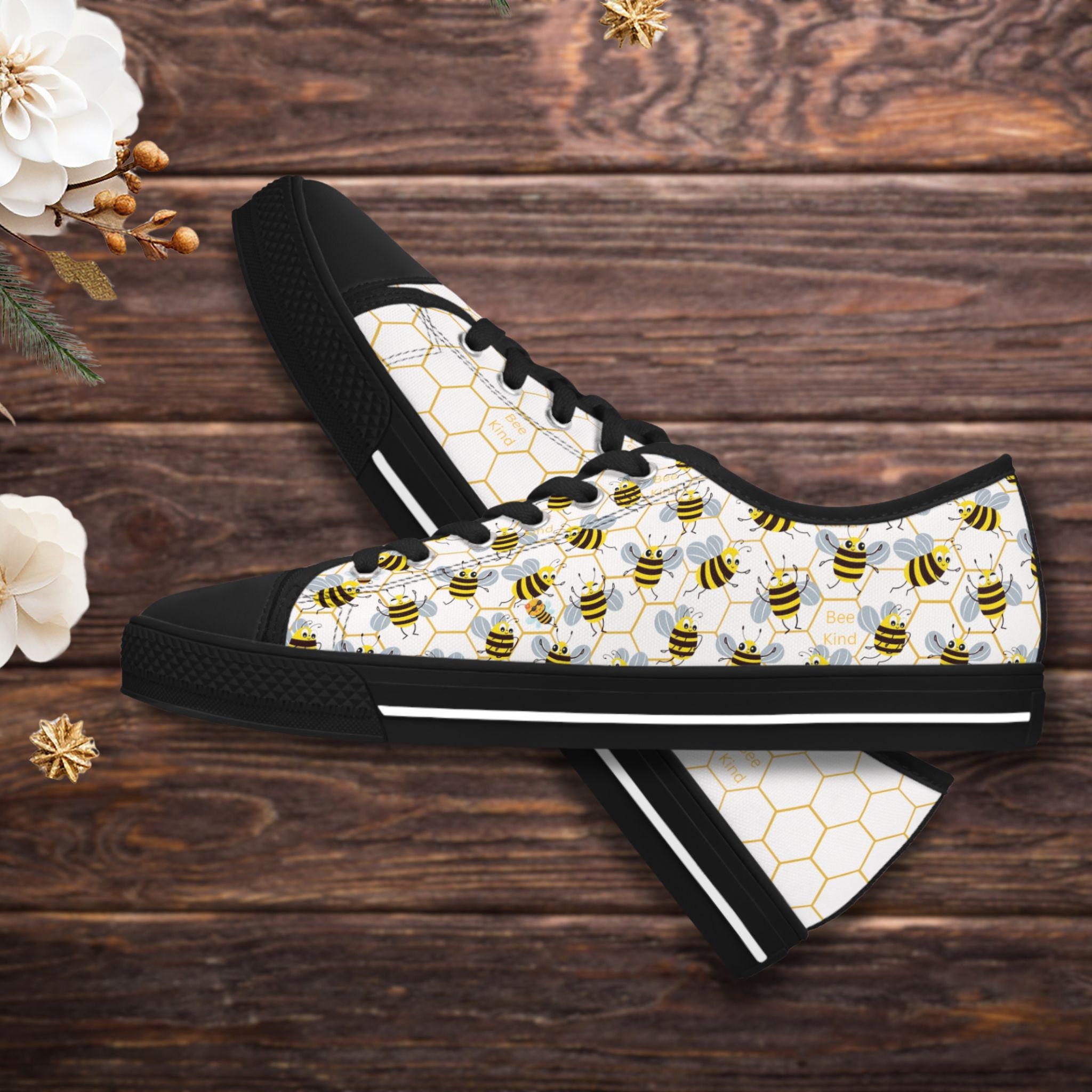 Sneakers Bee Kind Gardening Tennis Women's Low Top Bee Shoes Gardening ...