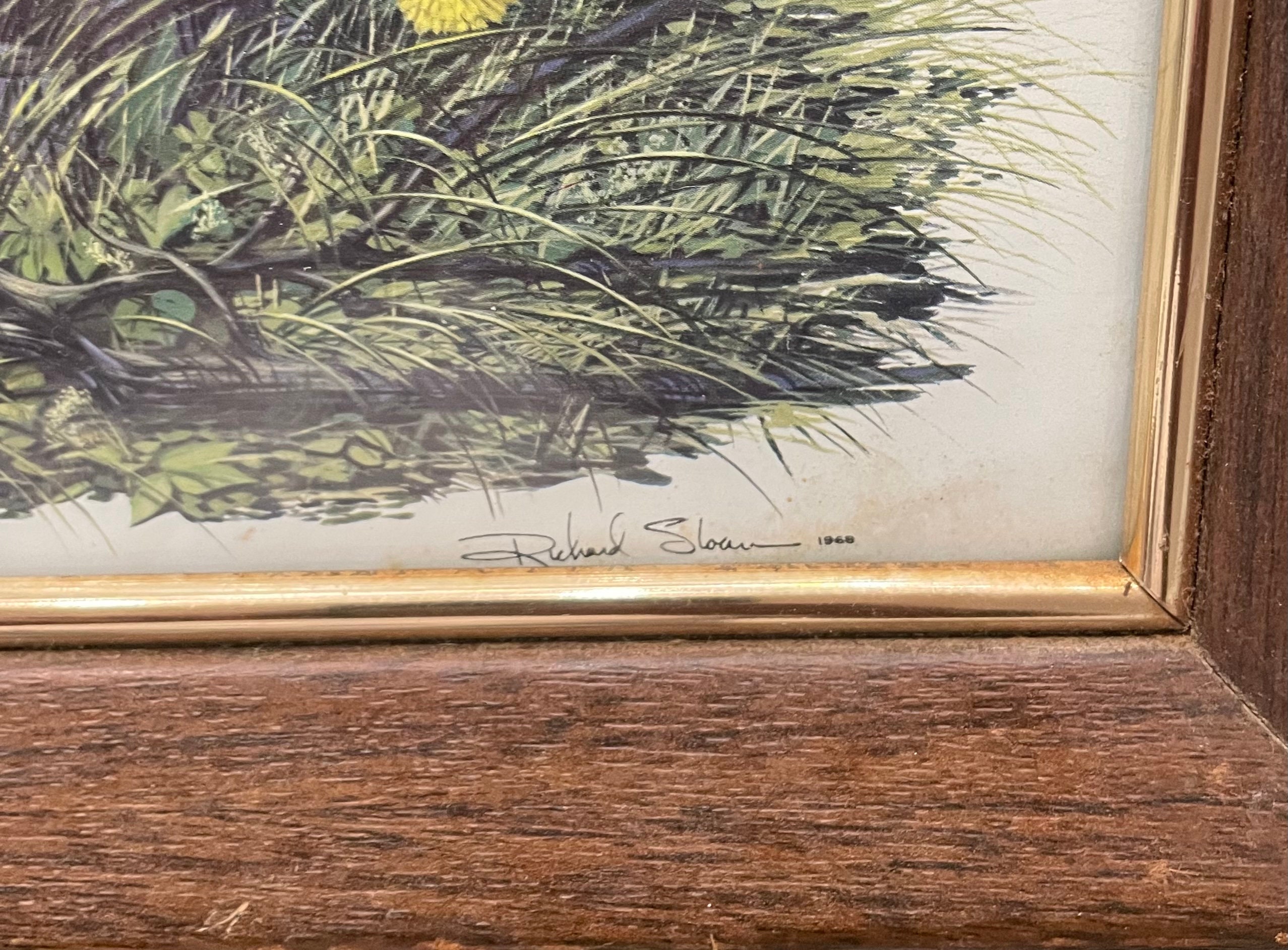 Vintage 1968 Richard Sloan Bluebirds Framed Giclee Print - Etsy