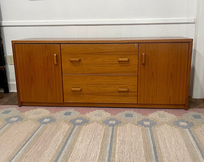 Vintage Solid Teak Sun Cabinet Co 72” Credenza - Etsy