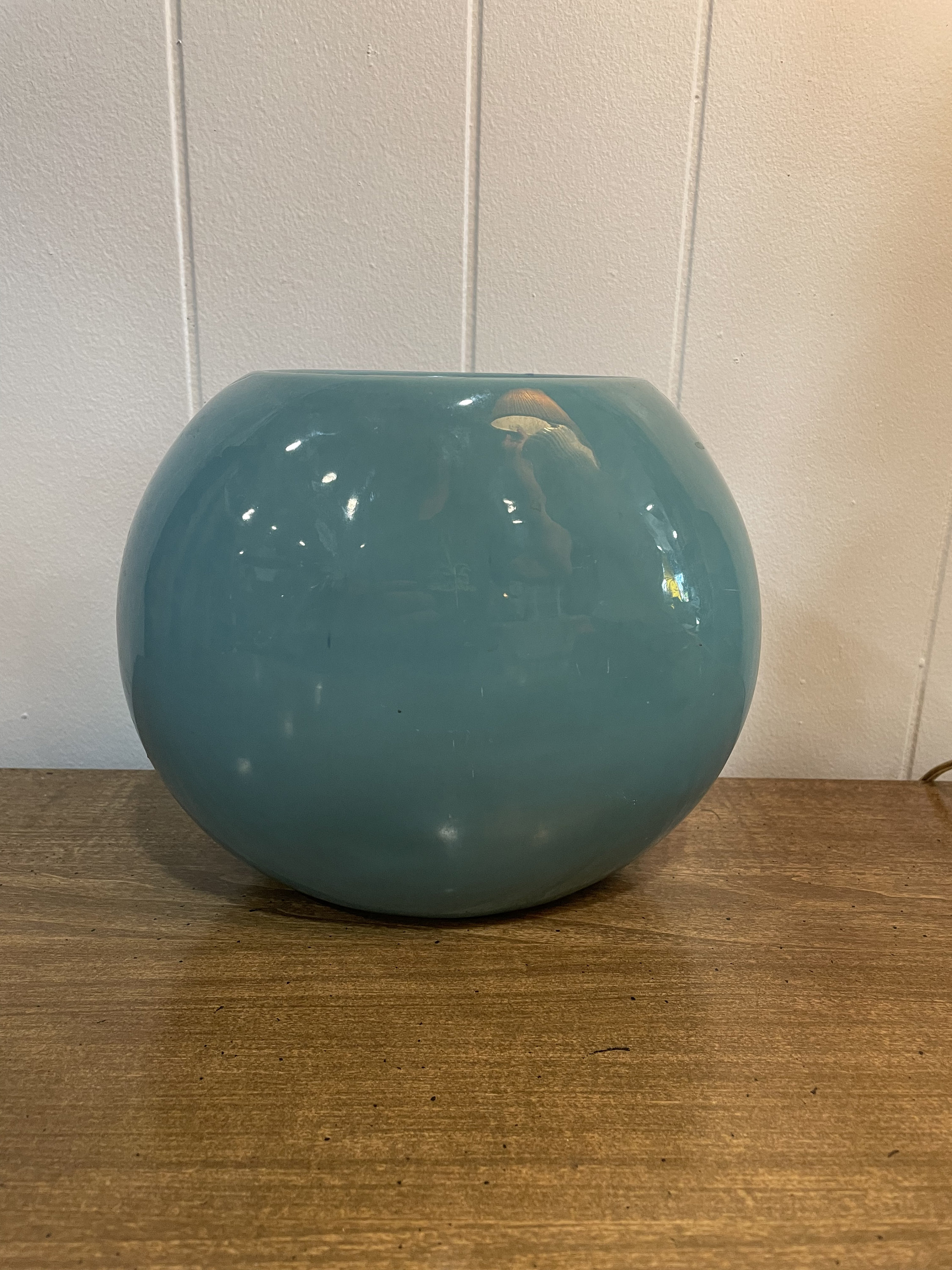 Vintage Hall House Cyan Blue Ceramic Planter Rounded Vase - Etsy
