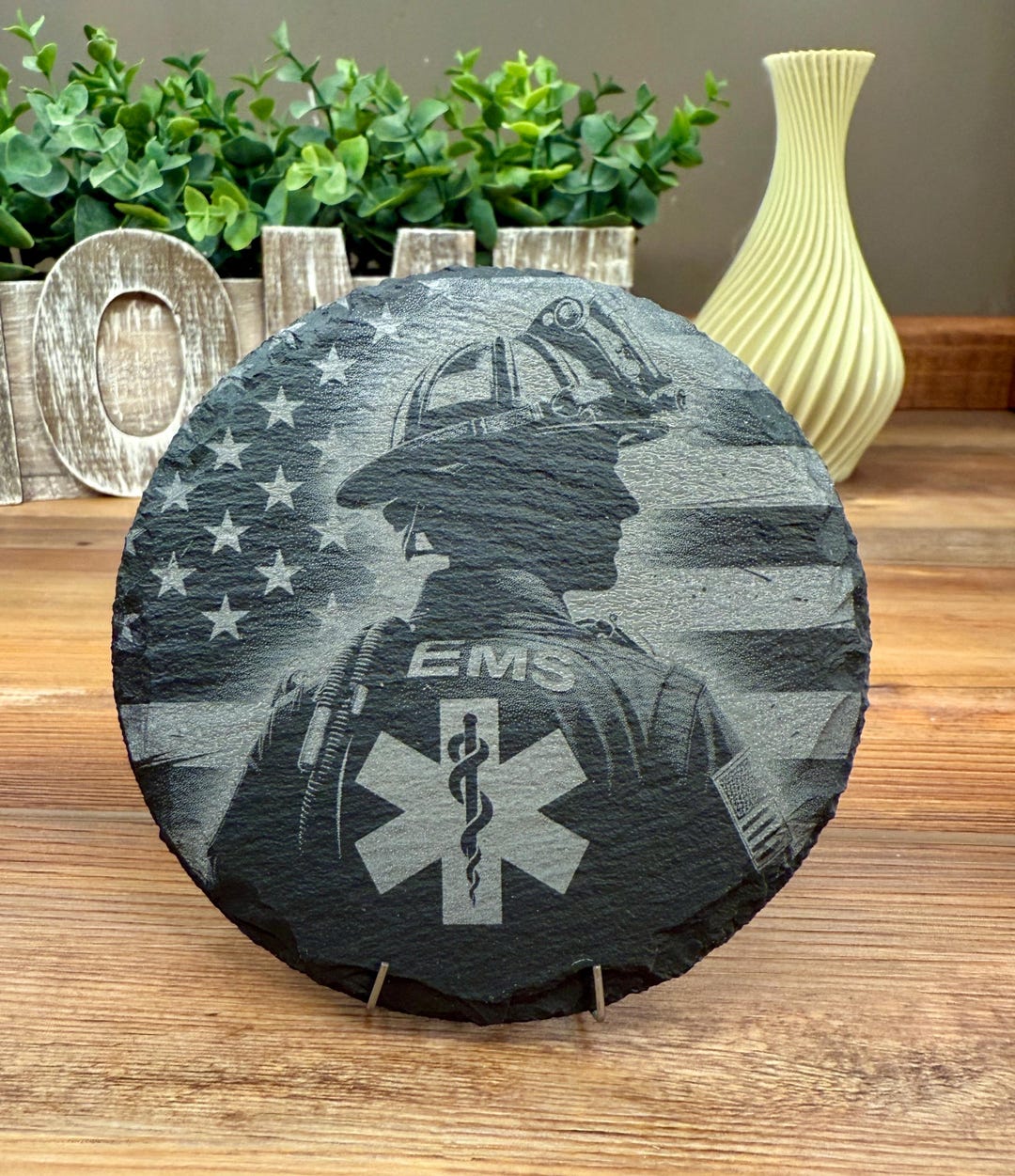 Paramedic Slate Coaster – Patriotic Design | Round or Square | EMT ...
