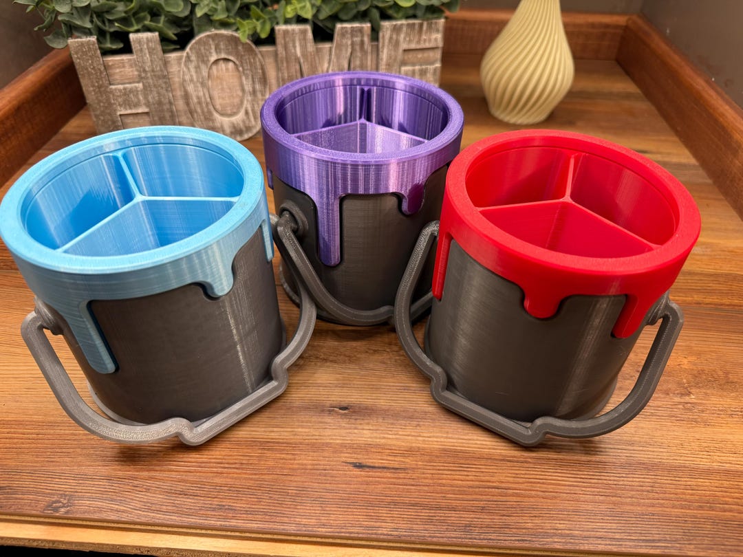 Cute Drippy Bucket Pen and Pencil Organizer Unique Desktop Storage in ...