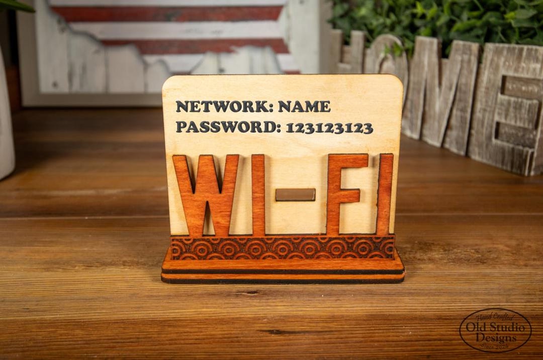 Wi-fi Password Sign for Small Business or Home Display. - Etsy