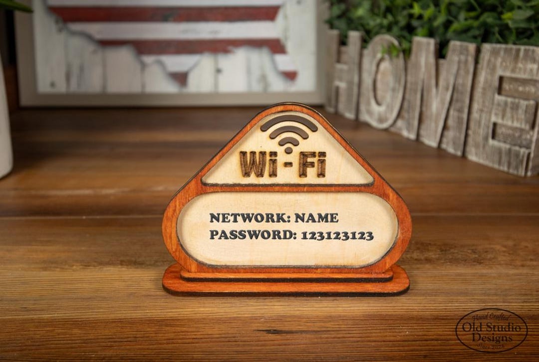 Wi-fi Password Sign for Small Business or Home Display. - Etsy