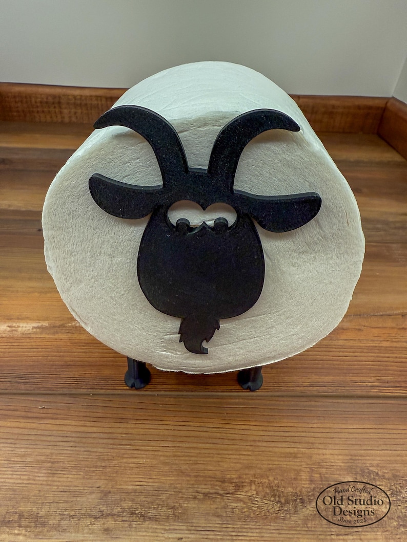 Goat-shaped 3D Printed Toilet Paper Holder – Unique Farmhouse Bathroom ...