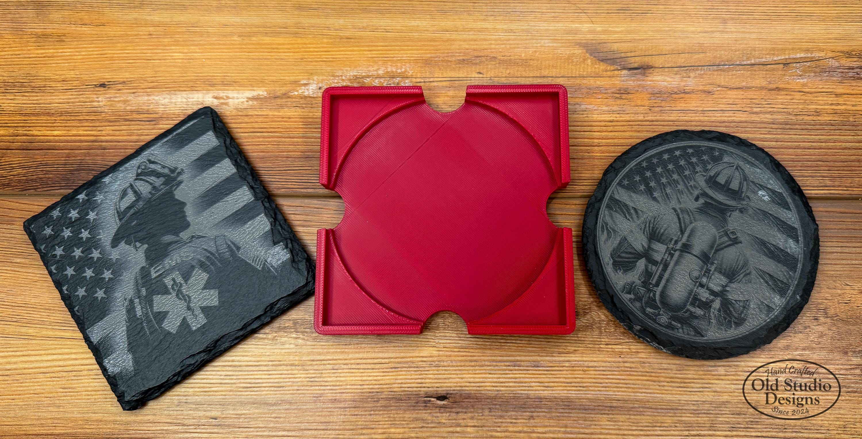 Xtool F1 Slate Coaster Jig: 4" Round & Square, Laser Engraving - Etsy