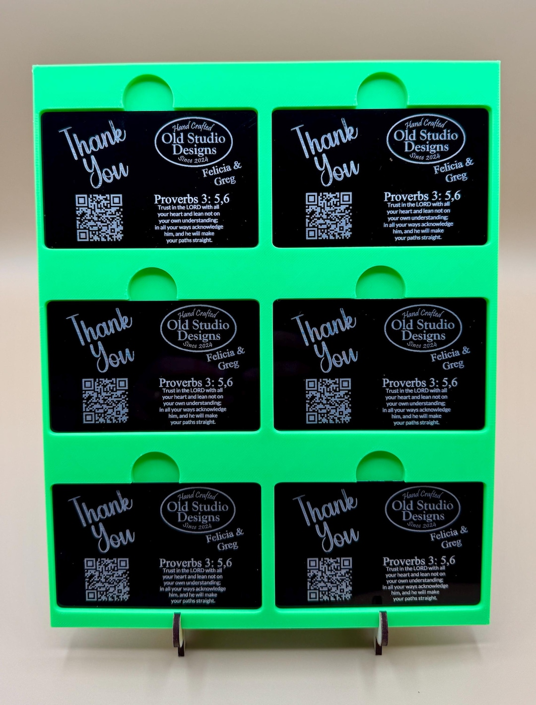 Business Card Jig for Laser Engraving – Holds 6 Aluminum Cards ...