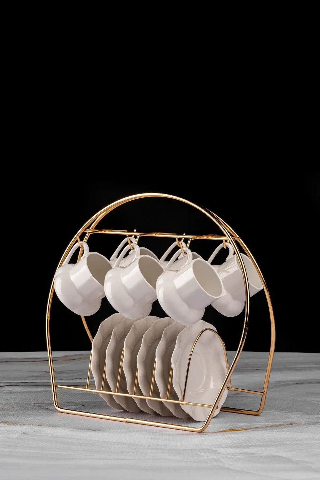 Gold Cup/mug Holder Standcoffe Mug Stand 6 Cup Holder - Etsy