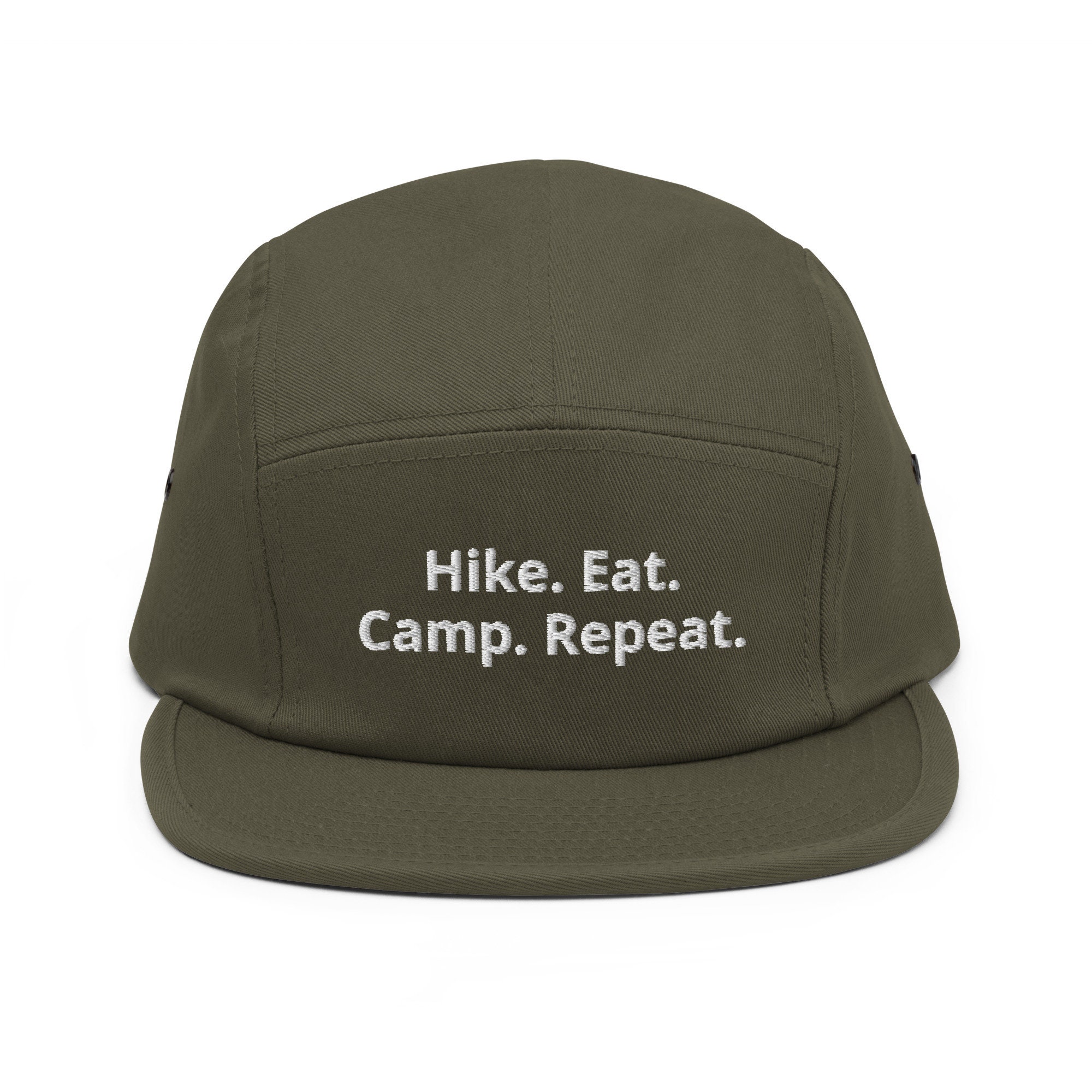 Hike, Eat, Camp, Repeat Five Panel Hat | Hiking, Backpacking Theme ...