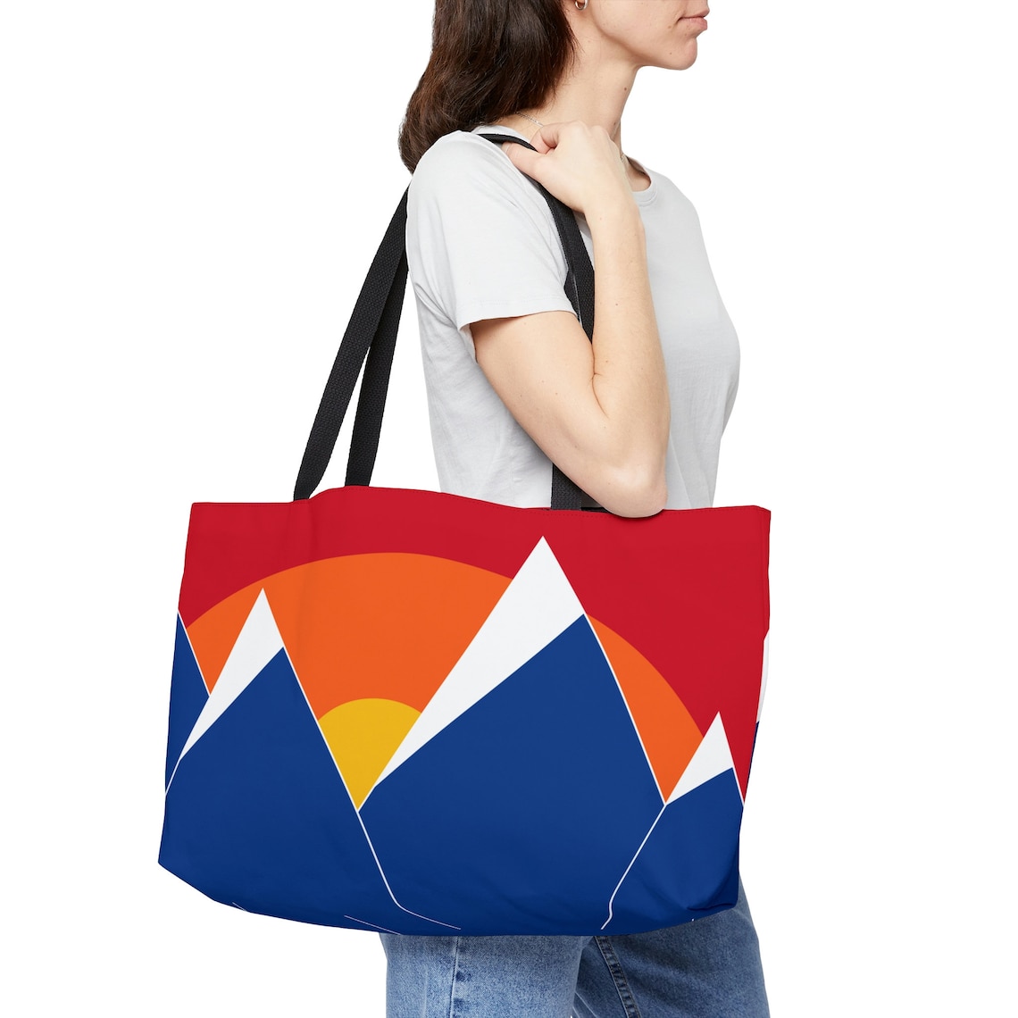 Bold Mountain Weekender Tote Bag Colorado Inspired Tote Bag - Etsy