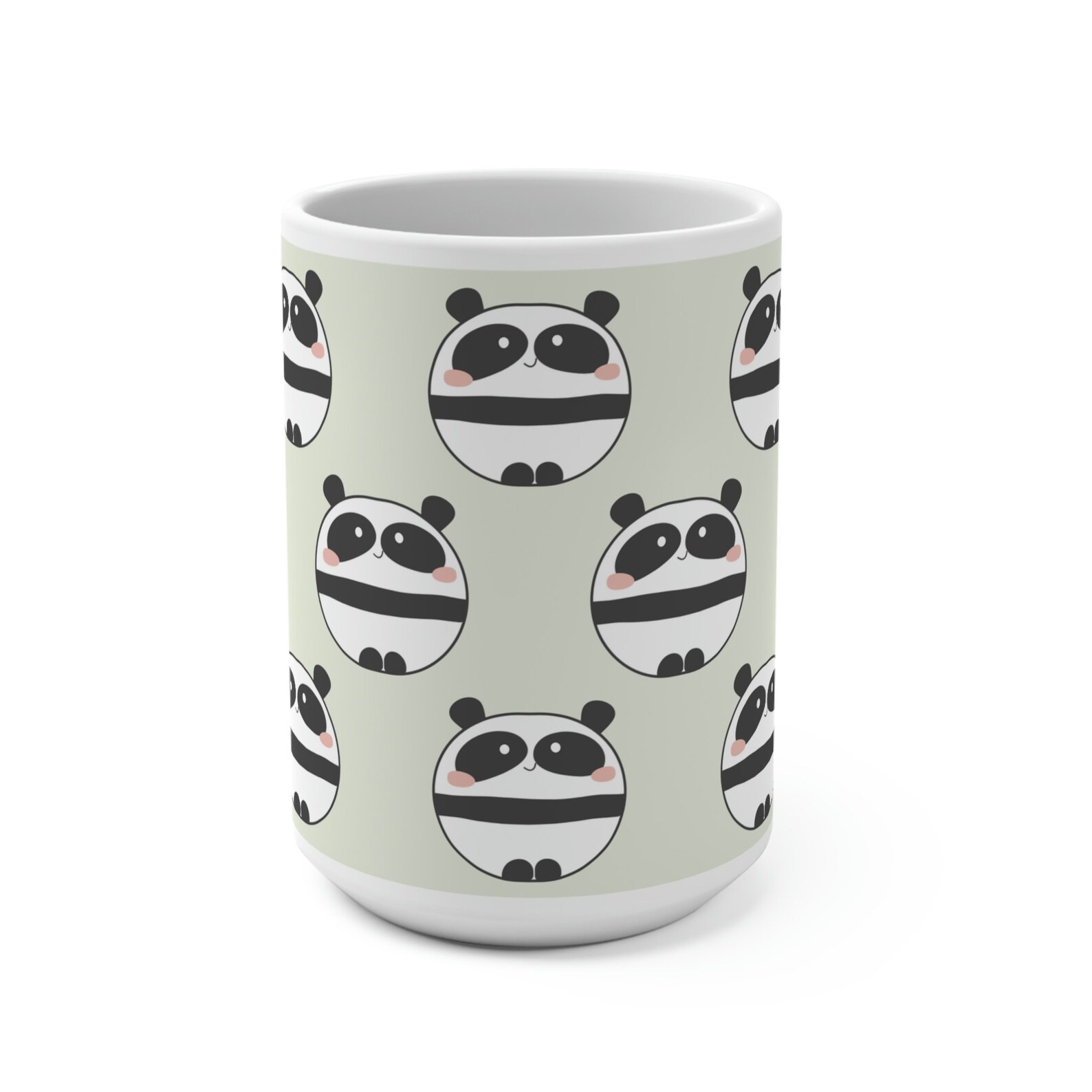 15oz Roly-poly Panda Mug | Kitsch Panda Home Goods - Etsy