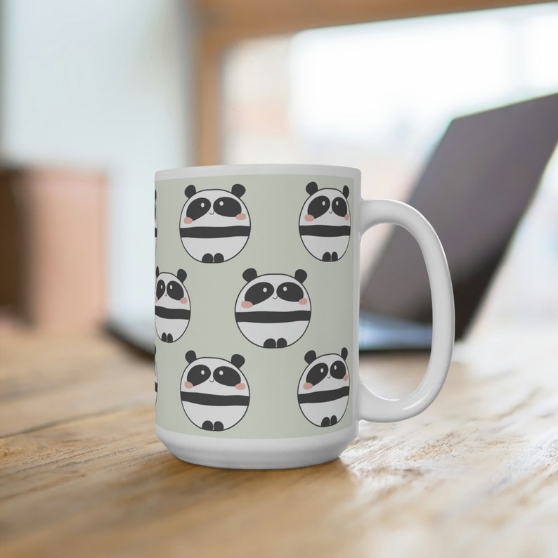 15oz Roly-poly Panda Mug | Kitsch Panda Home Goods - Etsy