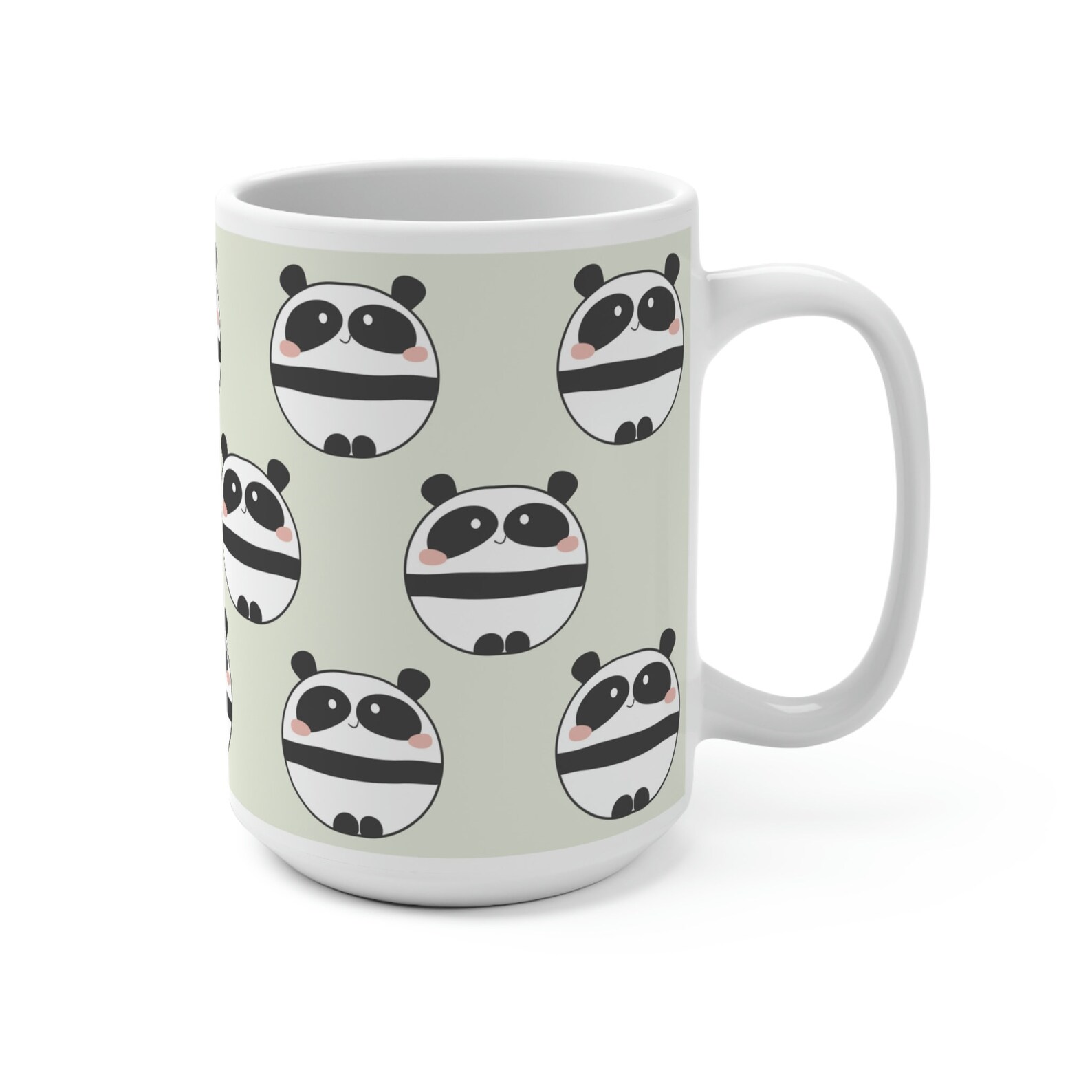 15oz Roly-poly Panda Mug | Kitsch Panda Home Goods - Etsy