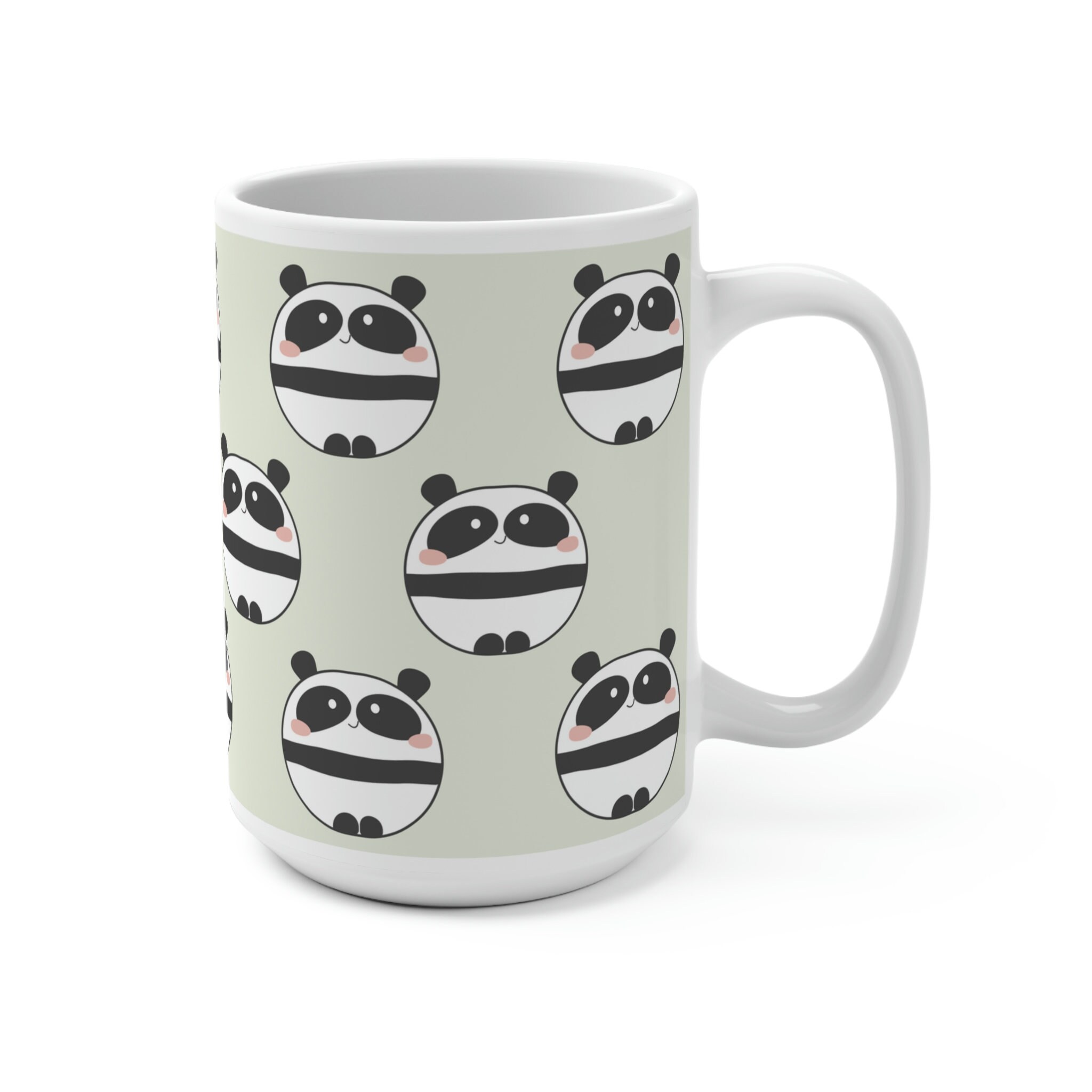 15oz Roly-poly Panda Mug | Kitsch Panda Home Goods - Etsy