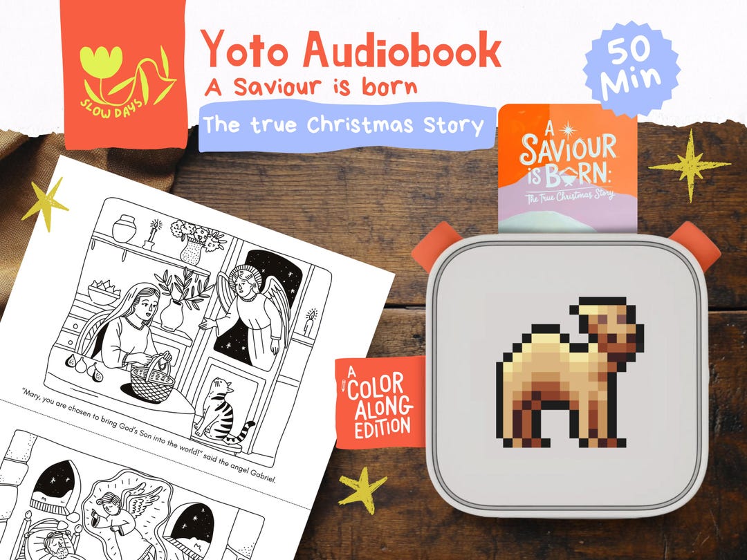 Yoto Audiobook: A Savior is Born Christmas Story & Coloring Book ...