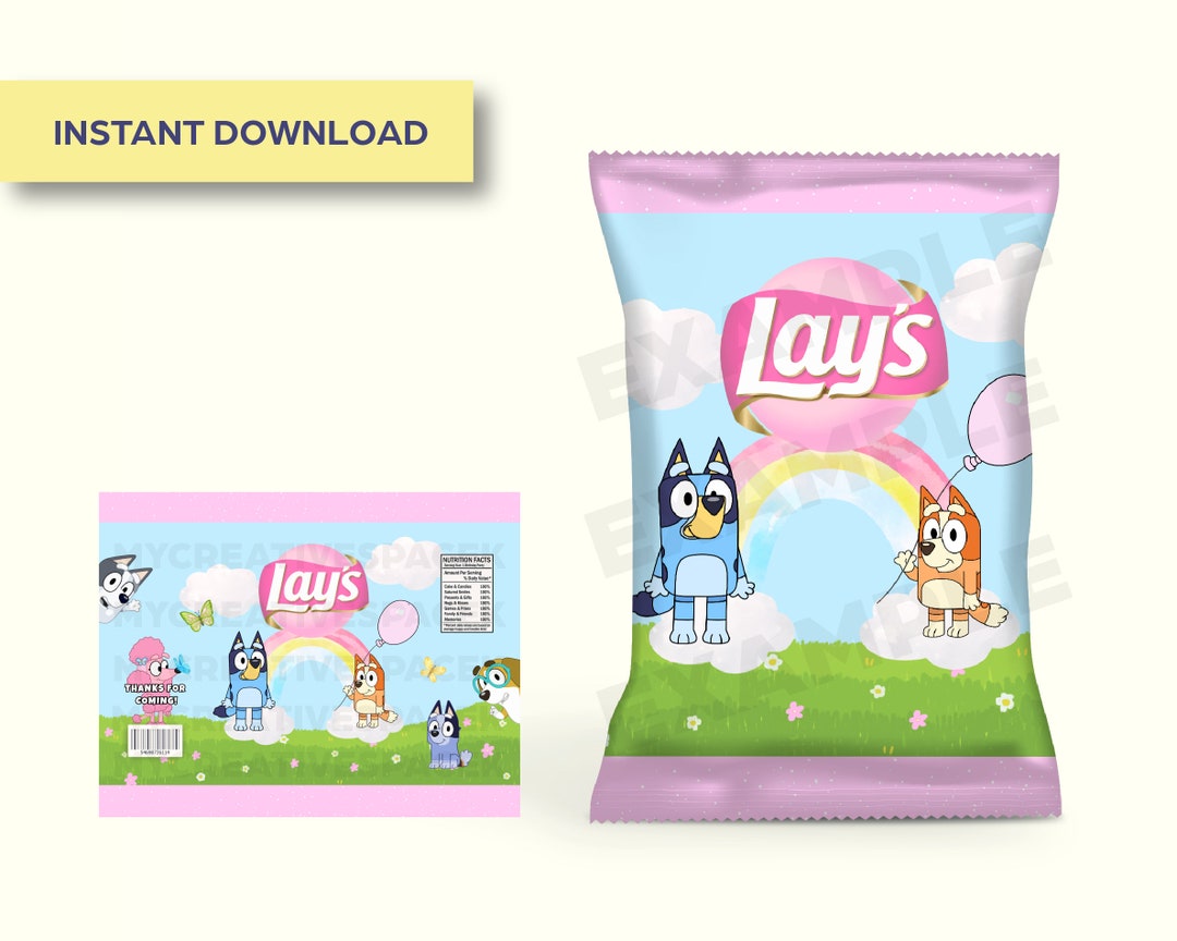 Buy Bluey Party Favors Bluey Chip Bag Label Printable Bluey Chip Online ...