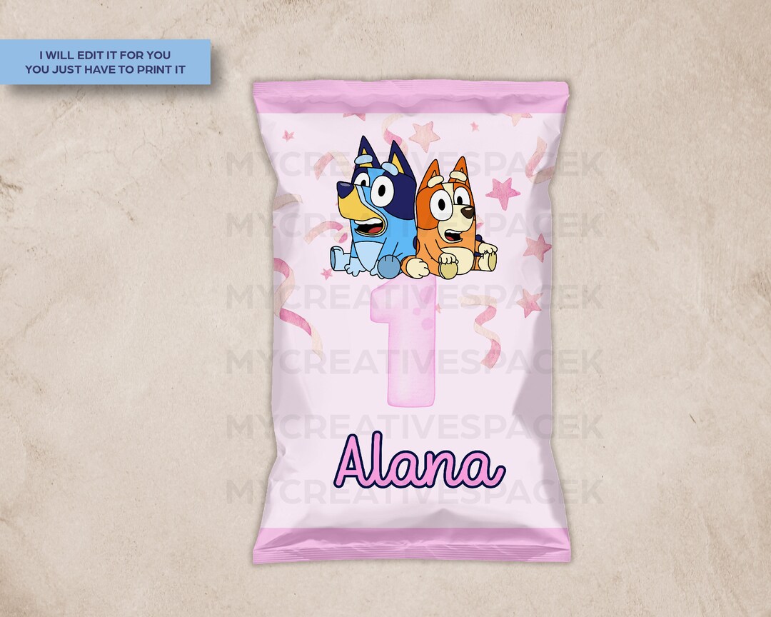 Bluey Chip Bag Label Printable Bluey Chip Bag Label - Etsy Singapore