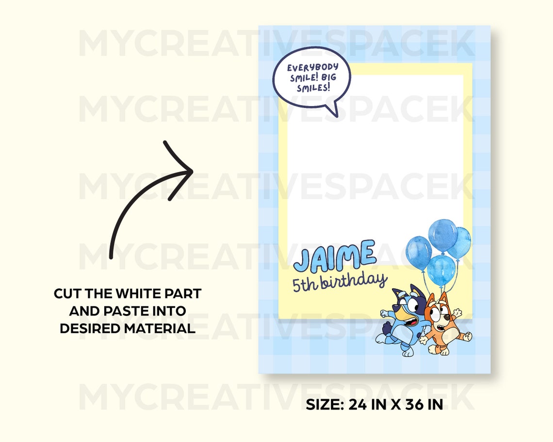 Bluey Birthday Photo Booth Bluey Party Favors Printable - Etsy